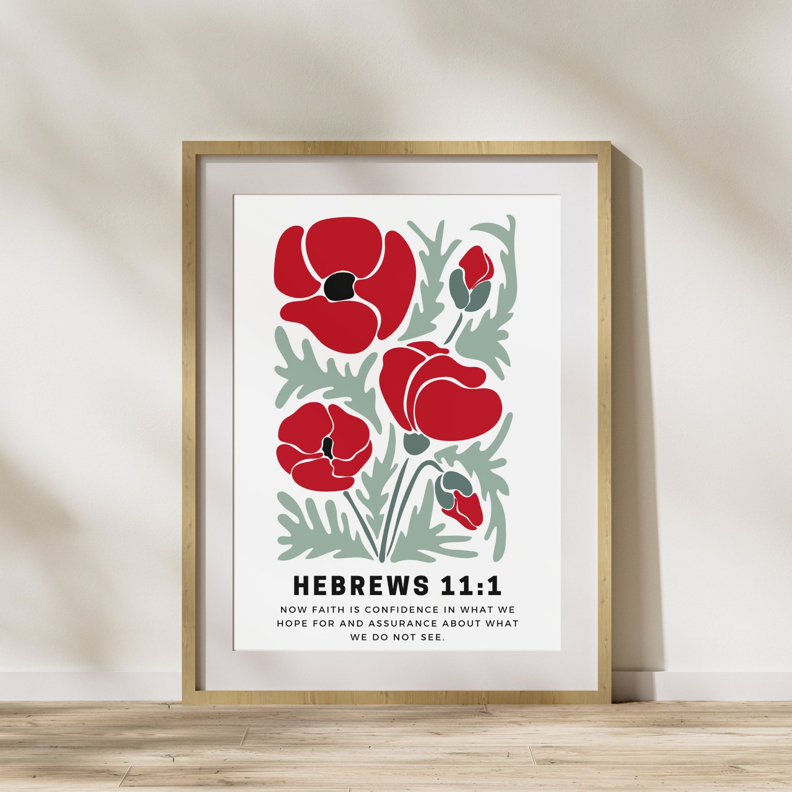Printable Hebrews 11:1 Wall Art, Instant Download Christian Scripture ...