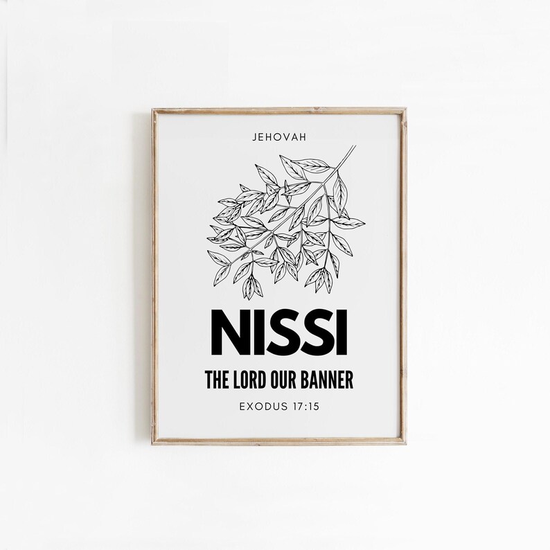 Nissi Scripture Art: Boho Christian Bible Verse Print (digital Download ...