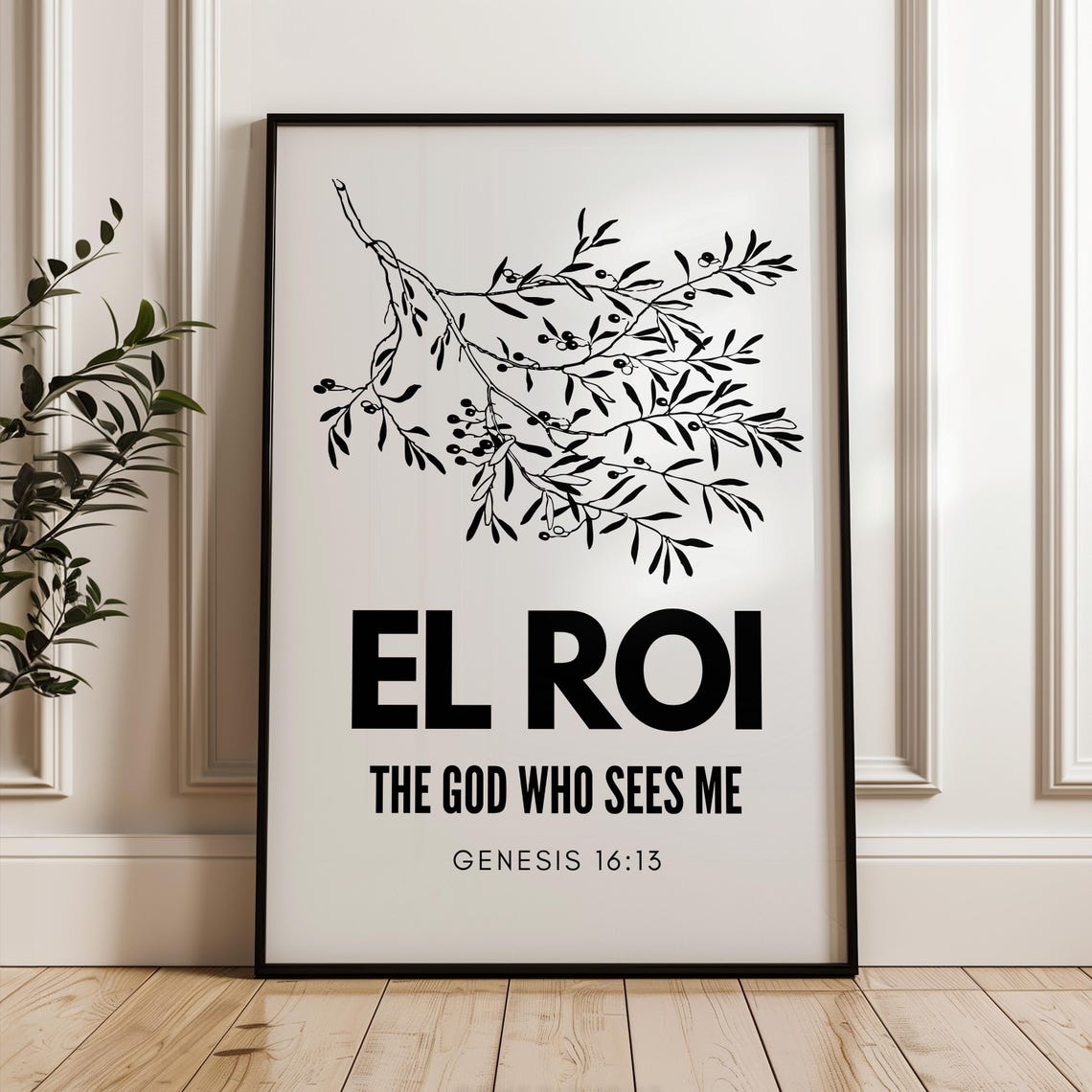 Printable El Roi Wall Art, Instant Download Christian Scripture, Bible ...