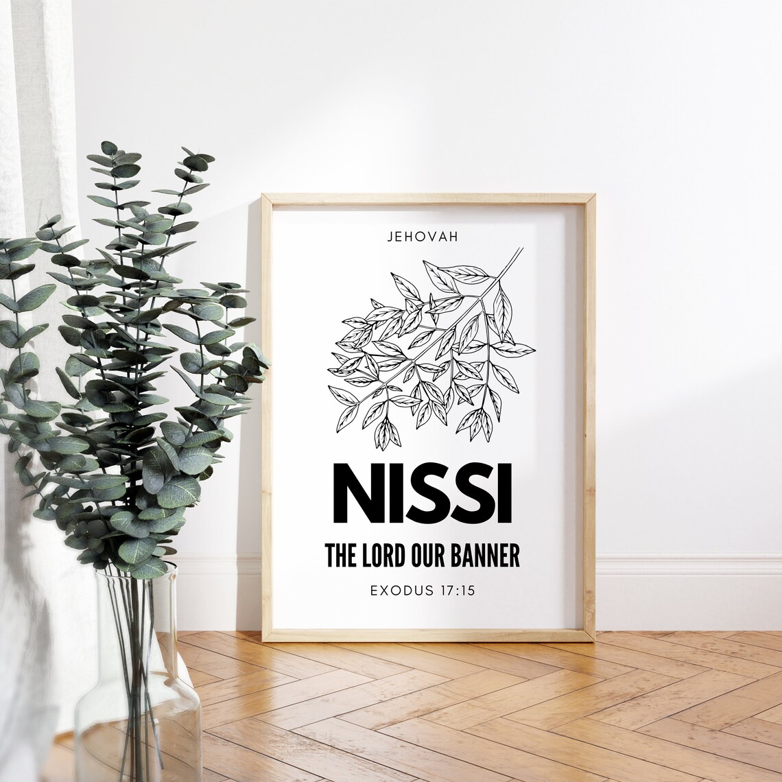 Printable Nissi Wall Art, Instant Download Christian Scripture, Bible ...