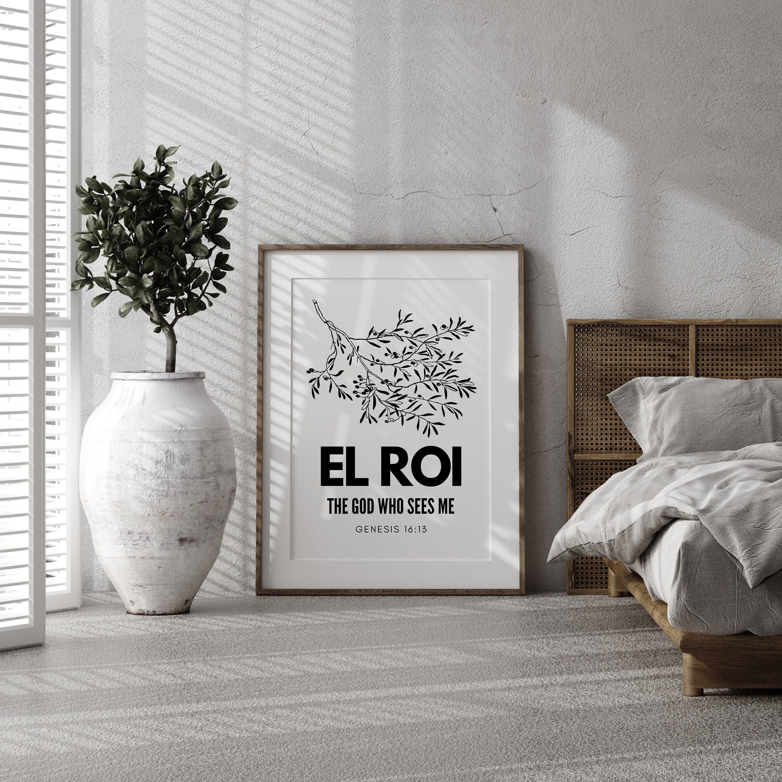 Printable El Roi Wall Art, Instant Download Christian Scripture, Bible ...