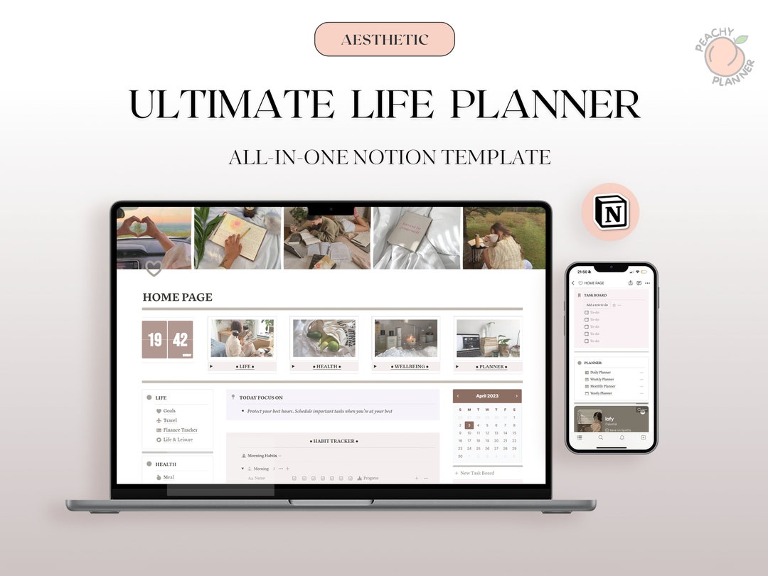 All in One Template Notion Dashboard, Notion Extended Life Planner, Ultimate Notion Calendar ...