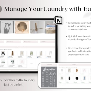 Wardrobe & Clothes Manager Notion Template, Outfit Planner, Aesthetic ...