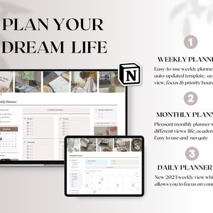 All in One Template Notion Dashboard, Notion Extended Life Planner, Ultimate Notion Calendar ...