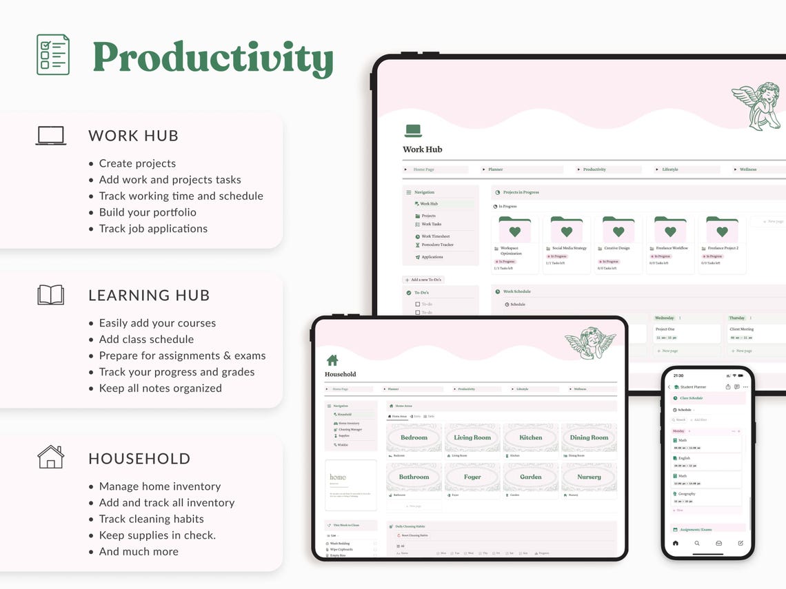 2026 Notion Life Planner, Pink Dashboard Template (digital Download) - Etsy