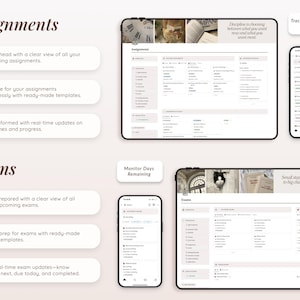 Light Academia Notion Template Notion Student Planner Notion Academic ...