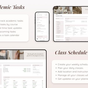 Light Academia Notion Template Notion Student Planner Notion Academic ...