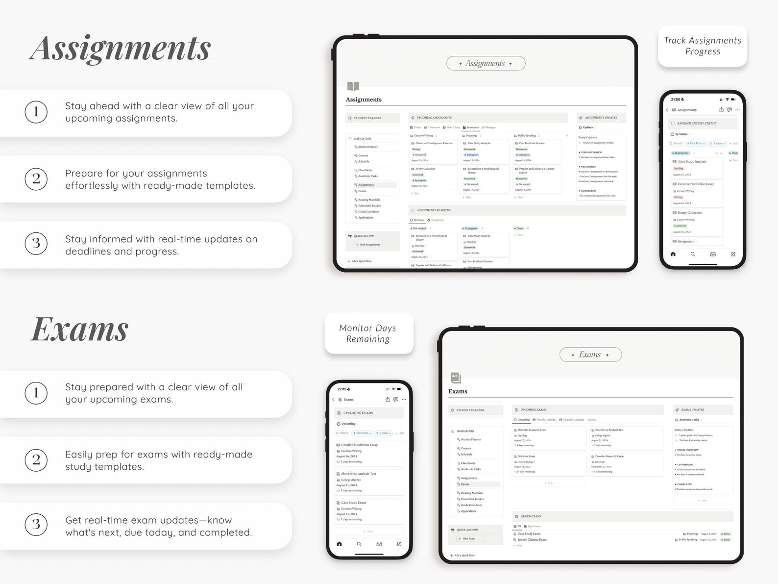 Notion Academic Planner | ADHD Student & College Dashboard | Study ...