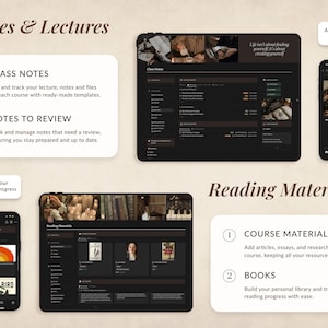 Dark Academia Notion Template, Notion Student Planner, Notion Academic ...