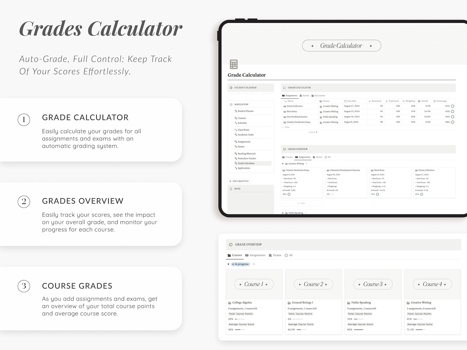 Notion Academic Planner | ADHD Student & College Dashboard | Study ...
