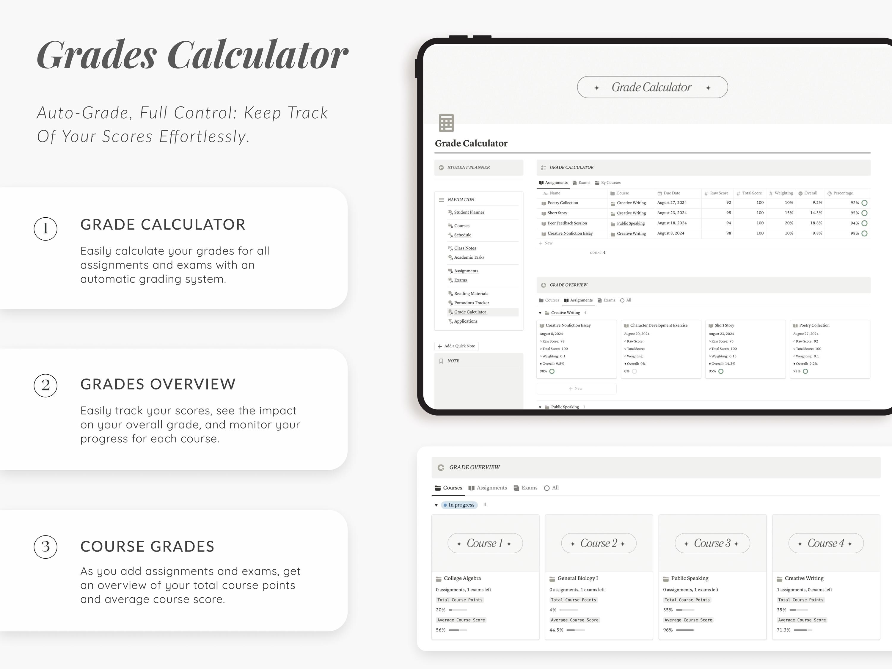 Notion Academic Planner | ADHD Student & College Dashboard | Study ...