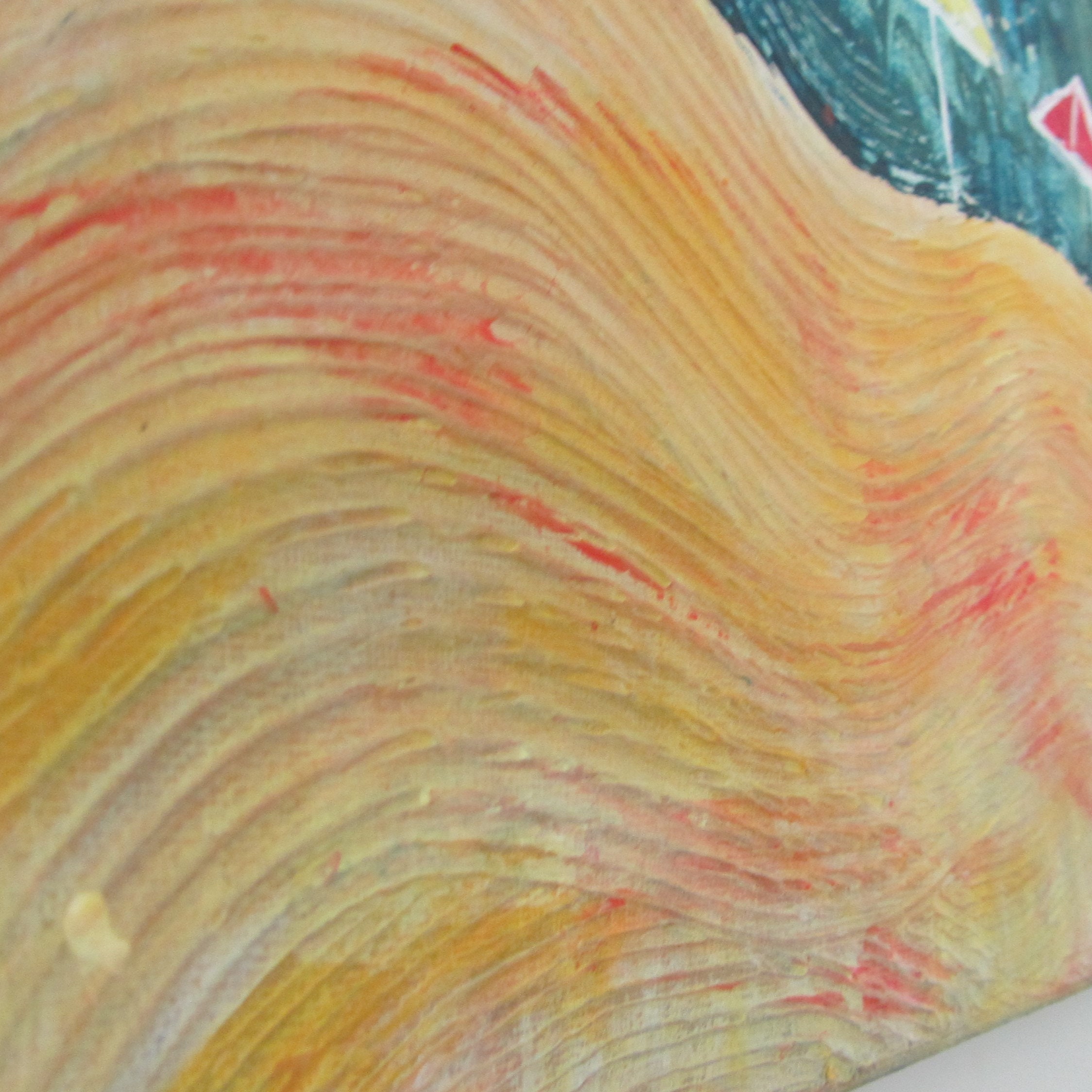 Textured Abstract Art of a Windy Beach Day Unique Acrylic Painting on ...