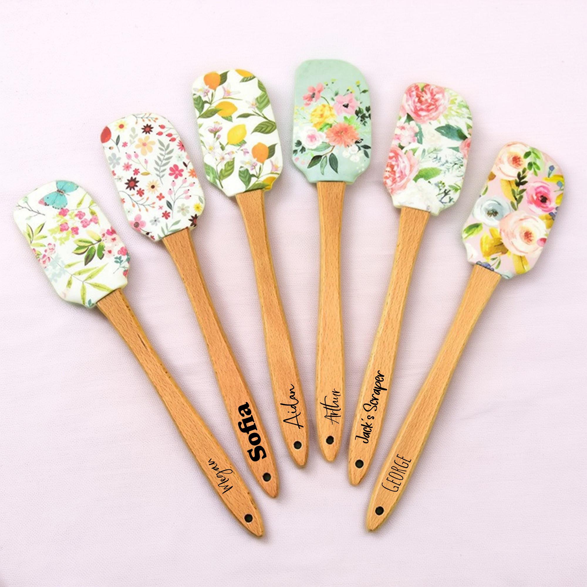 Personalized Engraved Silicone Spatula, Personalized Kitchen Tool With ...