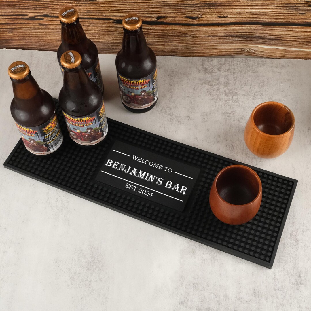 Custom Bar Mat With Bar Name & Year, Custom Bar Runner,coffee Bartender ...