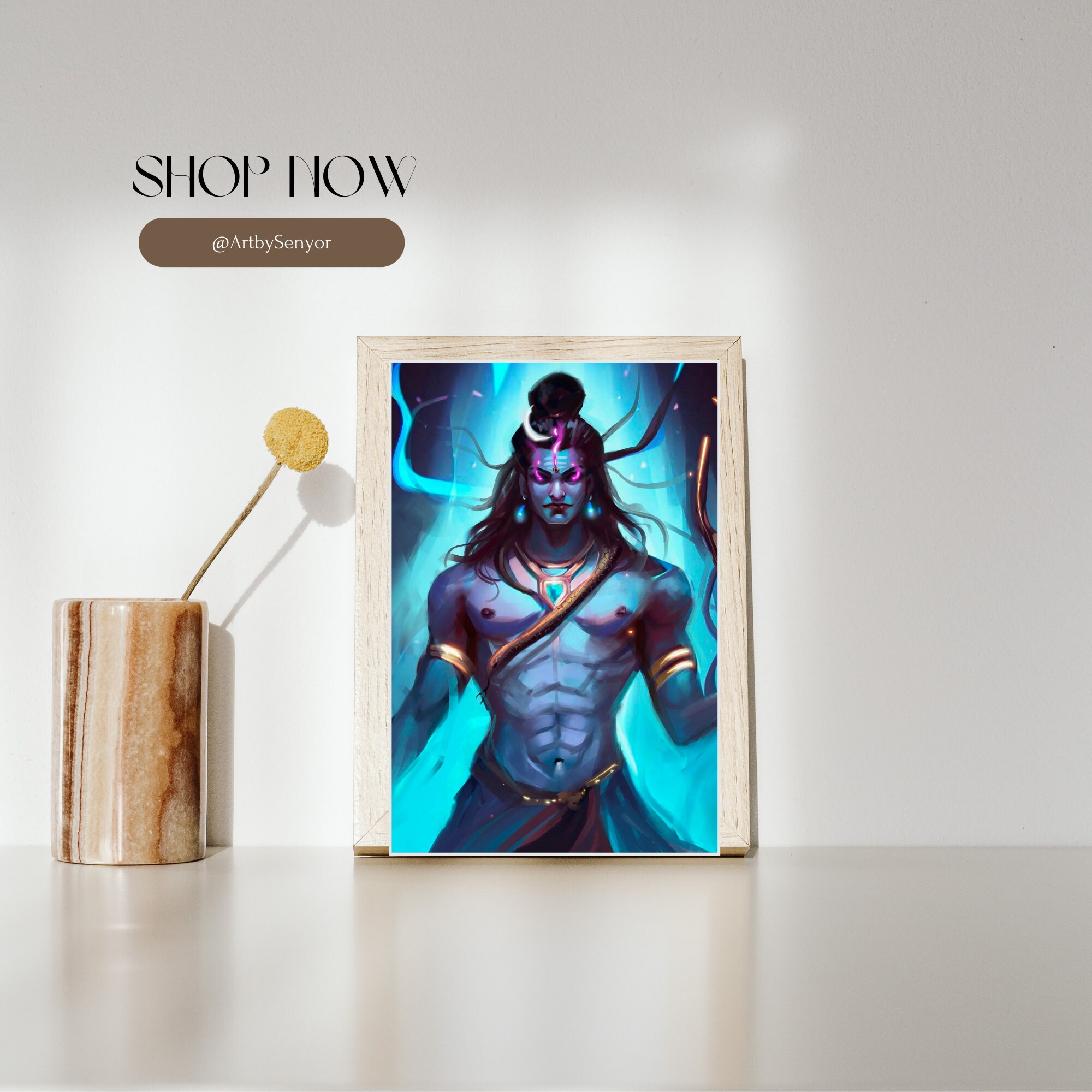 Lord Shiva Poster Concept Art Instant Download Hindu - Etsy UK