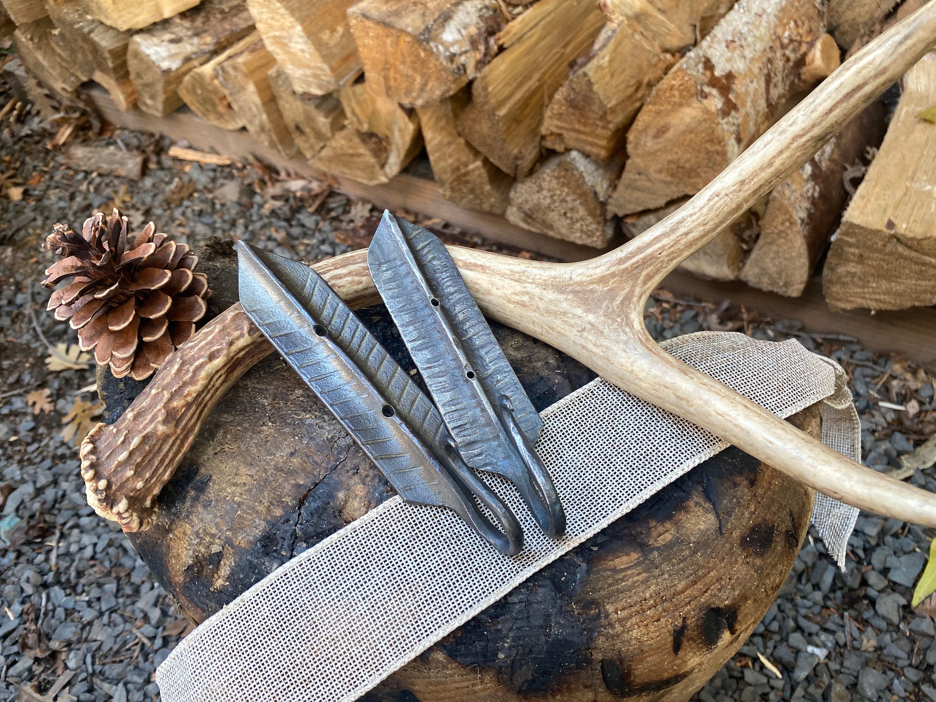 Hand Forged Feather Hooks - Etsy