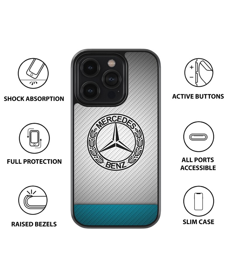 Shockproof MERCEDES BENZ Phone Case for iPhone and Samsung Models ...