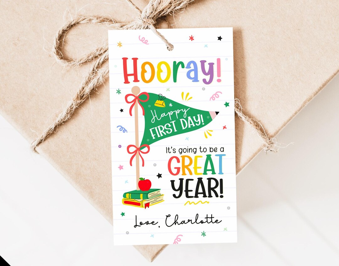 Happy First Day of School Tag, I'm so Happy That You're My Teacher Tag ...