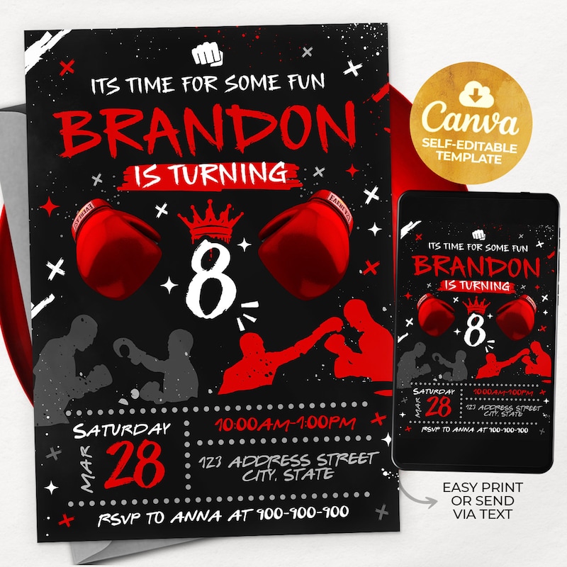 Fight Night Party - Etsy