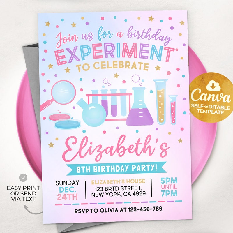 Science Invitation - Etsy