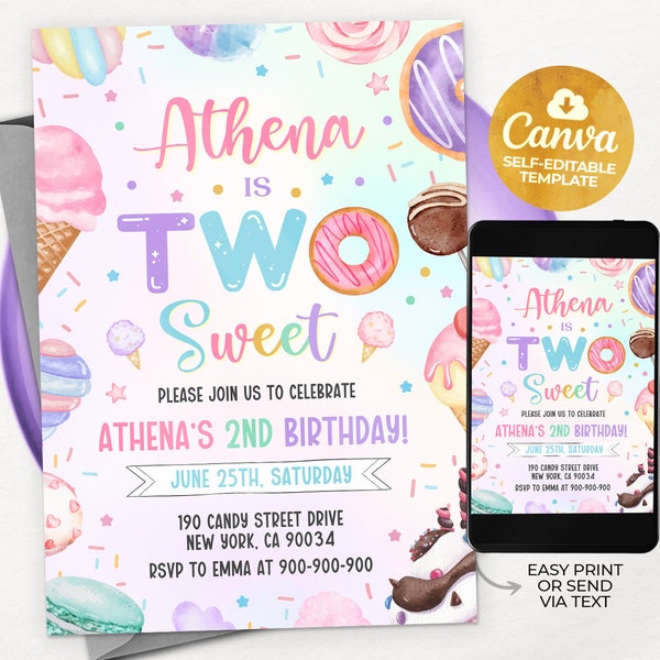 Two Sweet Birthday - Etsy