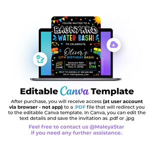 Water Gun Birthday Invitation, Pool Party Invitation, Water Gun Bash ...