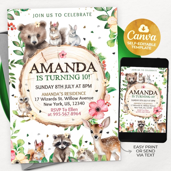 Woodland Birthday - Etsy