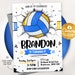 Volleyball Birthday Invitation, Voleyball Invitation, Editable Canva ...