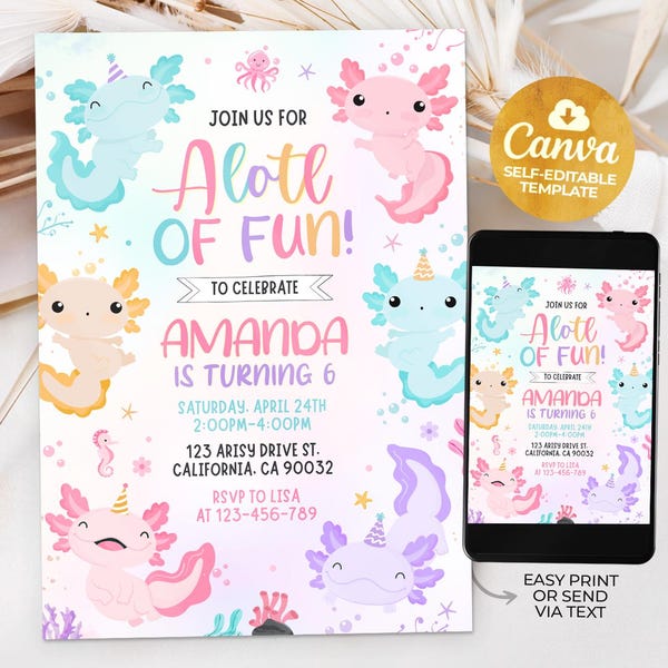 Axolotl Birthday - Etsy