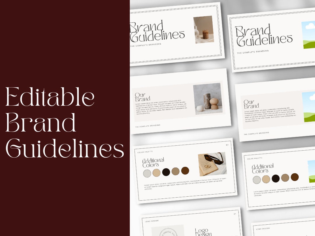 Editable Brand Guideline Templates | Branding | Logo Presentation ...