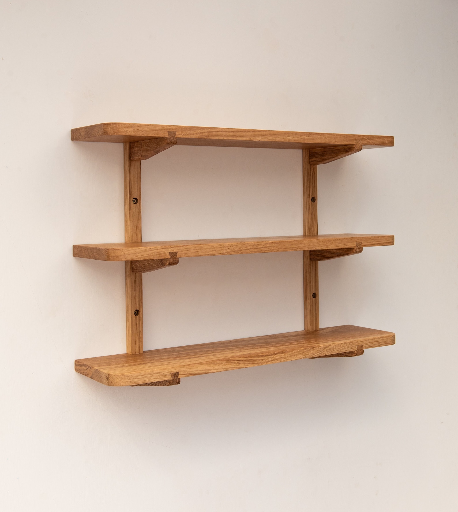 Japanese Style Shelves in Light Oak, Solid Oak Wall Shelves for ...