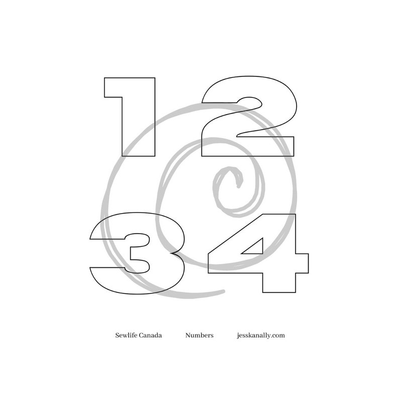 Uppercase & Lowercase Letter Pattern With Numbers for Sewing, Crafting ...