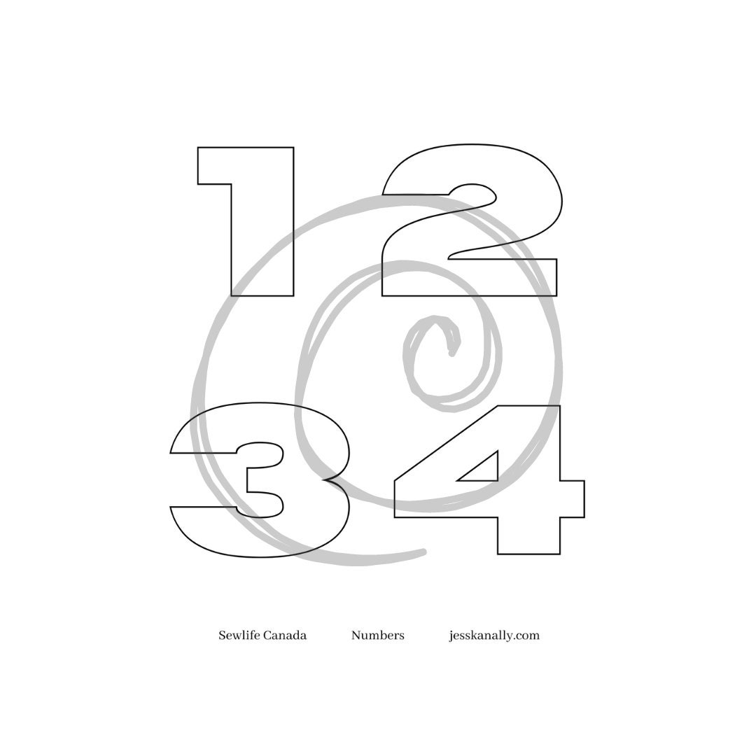 Uppercase & Lowercase Letter Pattern With Numbers for Sewing, Crafting ...