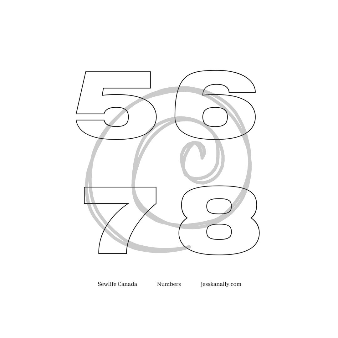 Uppercase & Lowercase Letter Pattern With Numbers for Sewing, Crafting ...