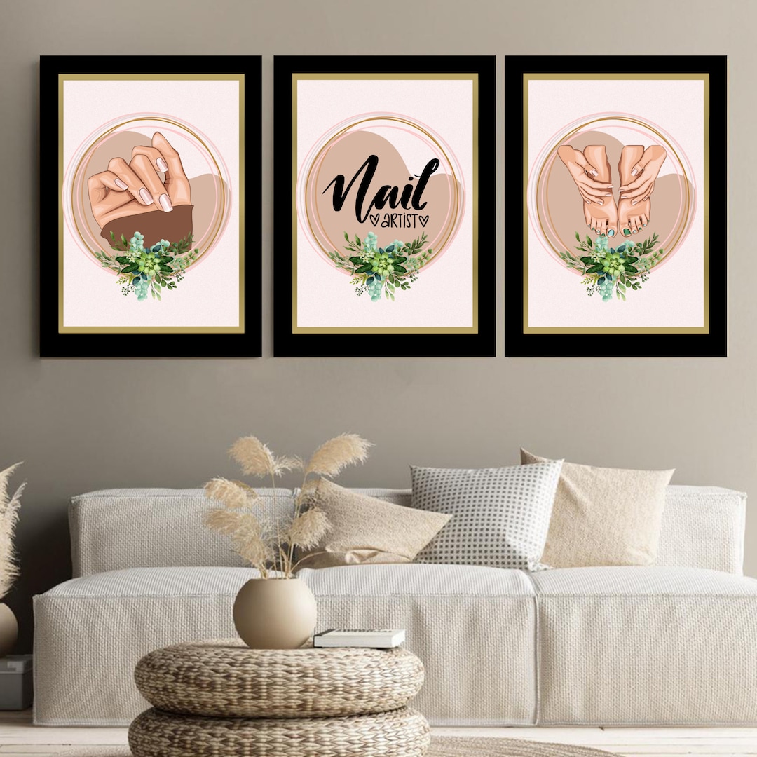 Nail Salon Decor Nail Tech Wall Art Beauty Salon Decor Set - Etsy