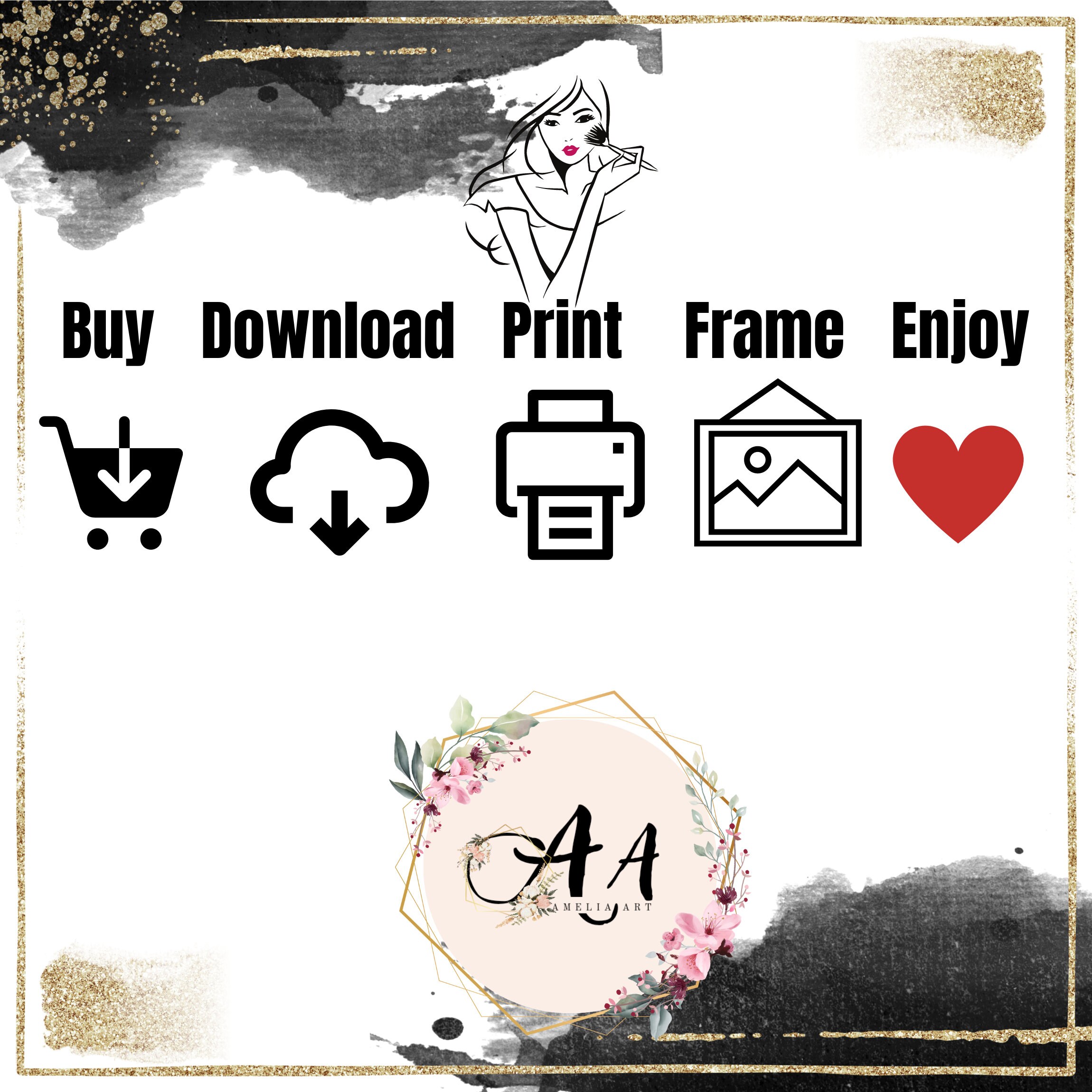 Makeup Wall Art, Woman Print-makeup Wall Art, Fashion Prints, Makeup ...