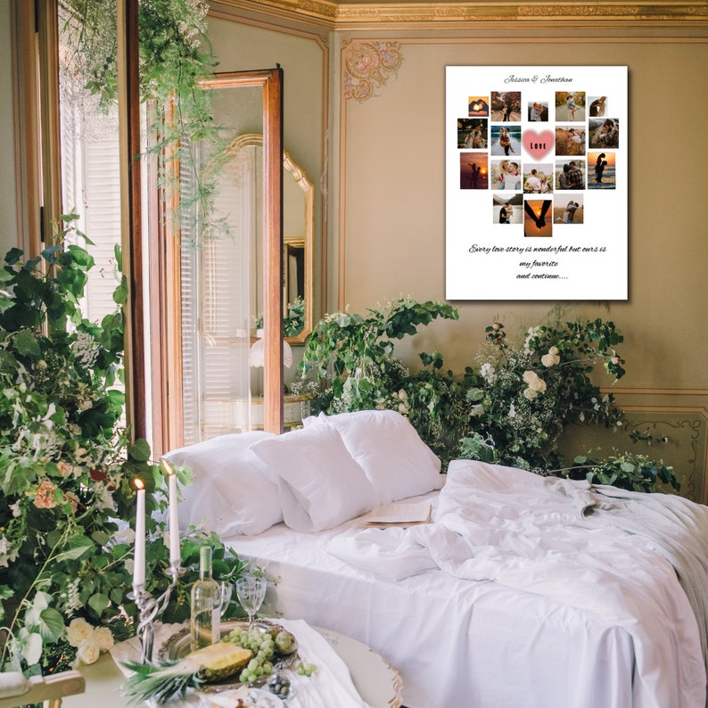 Heart Photo Collage Templates Custom Heart Collage - Etsy