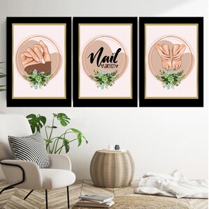 Nail Salon Decor Nail Tech Wall Art Beauty Salon Decor Set - Etsy