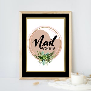 Nail Salon Decor Nail Tech Wall Art Beauty Salon Decor Set - Etsy
