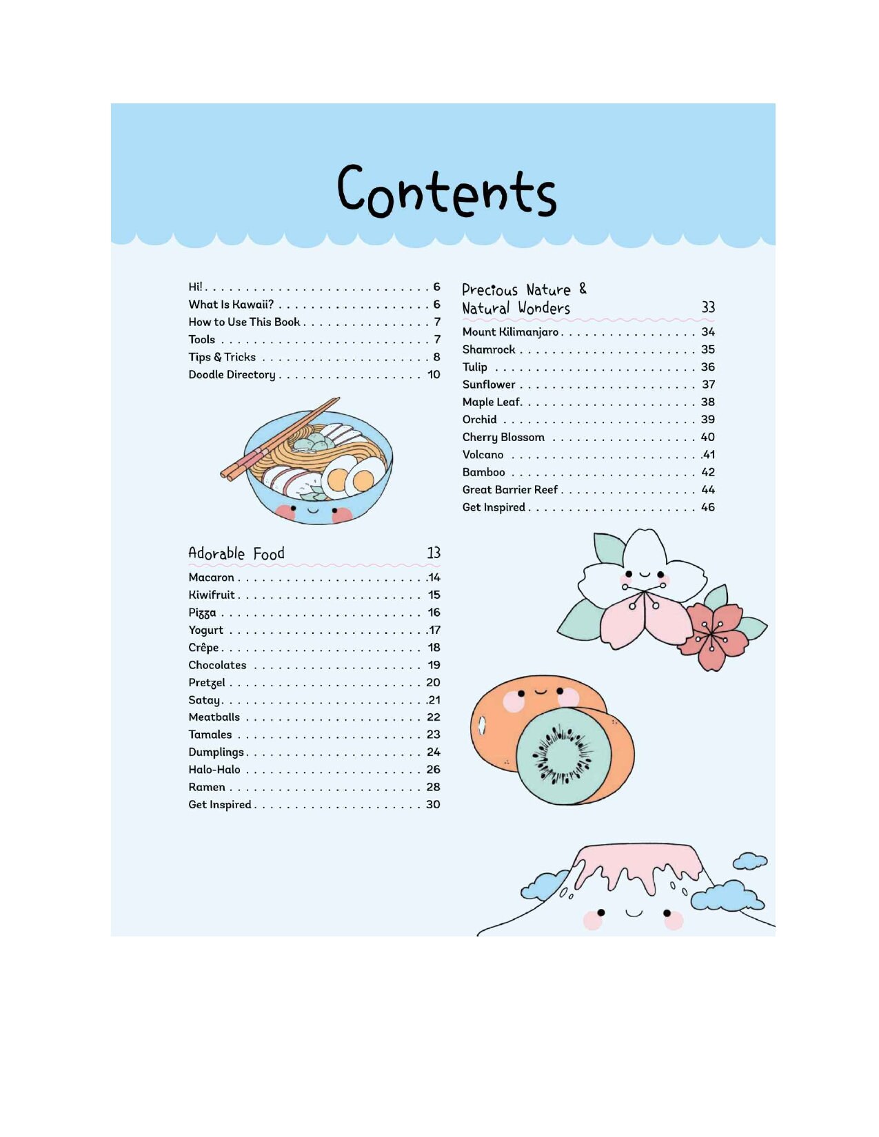 Kawaii Doodle, Learn How to Draw Over 50 Cute Doodles, Drawing Book ...