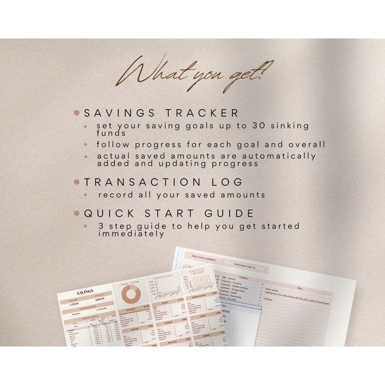 Automated Savings Tracker Planner Template With Google Sheets ...