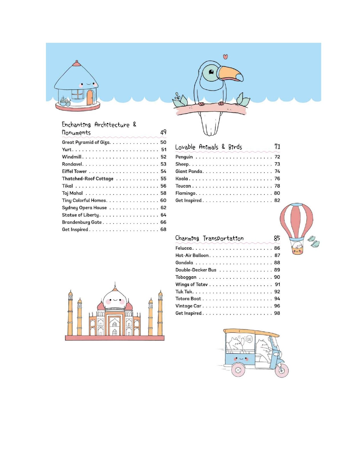 Kawaii Doodle, Learn How to Draw Over 50 Cute Doodles, Drawing Book ...