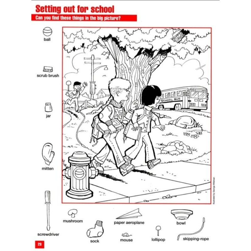 Find the Hidden Pictures Activity for Children PDF With Answers ...
