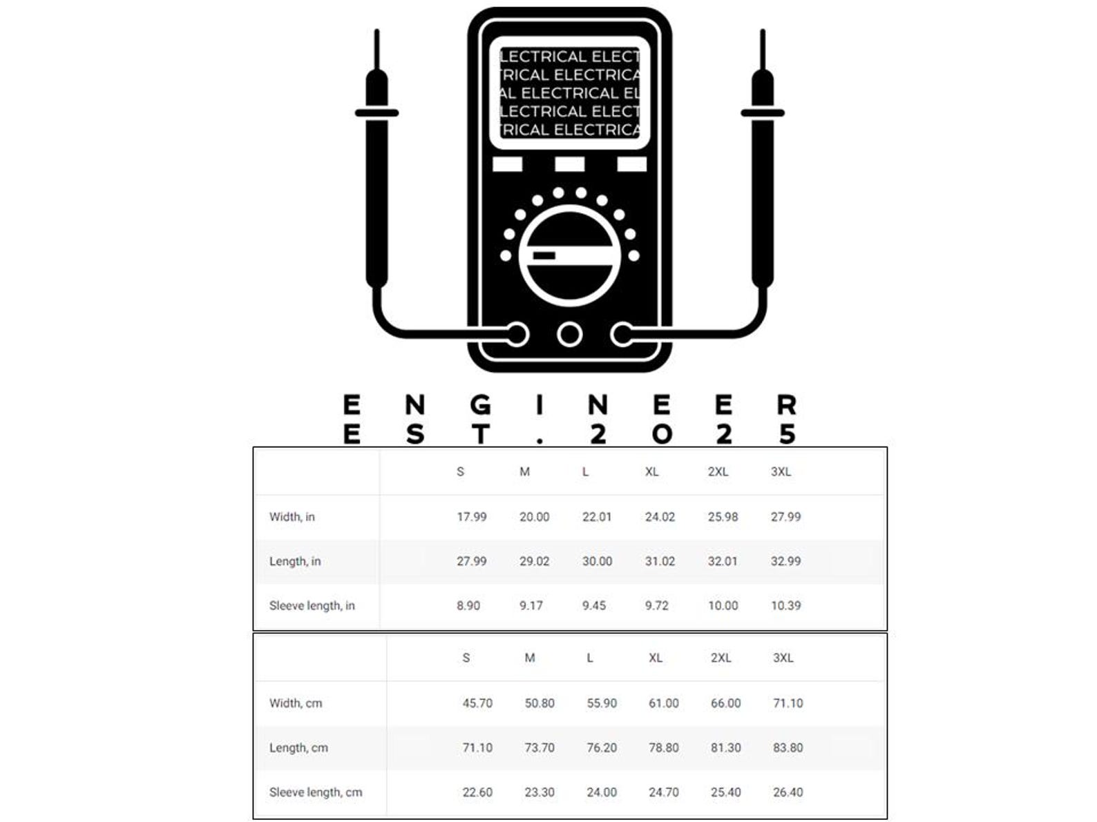 Est. 2025 Electrical Engineer T-shirt, Unisex, Class of 2025 Tee Shirt ...