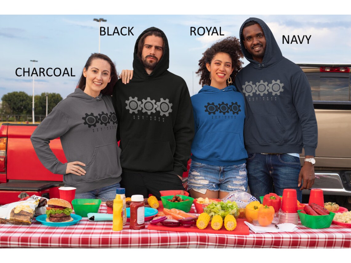 Est. 2024 Mechanical Engineer Hoodie, Unisex, Class of 2024 ...