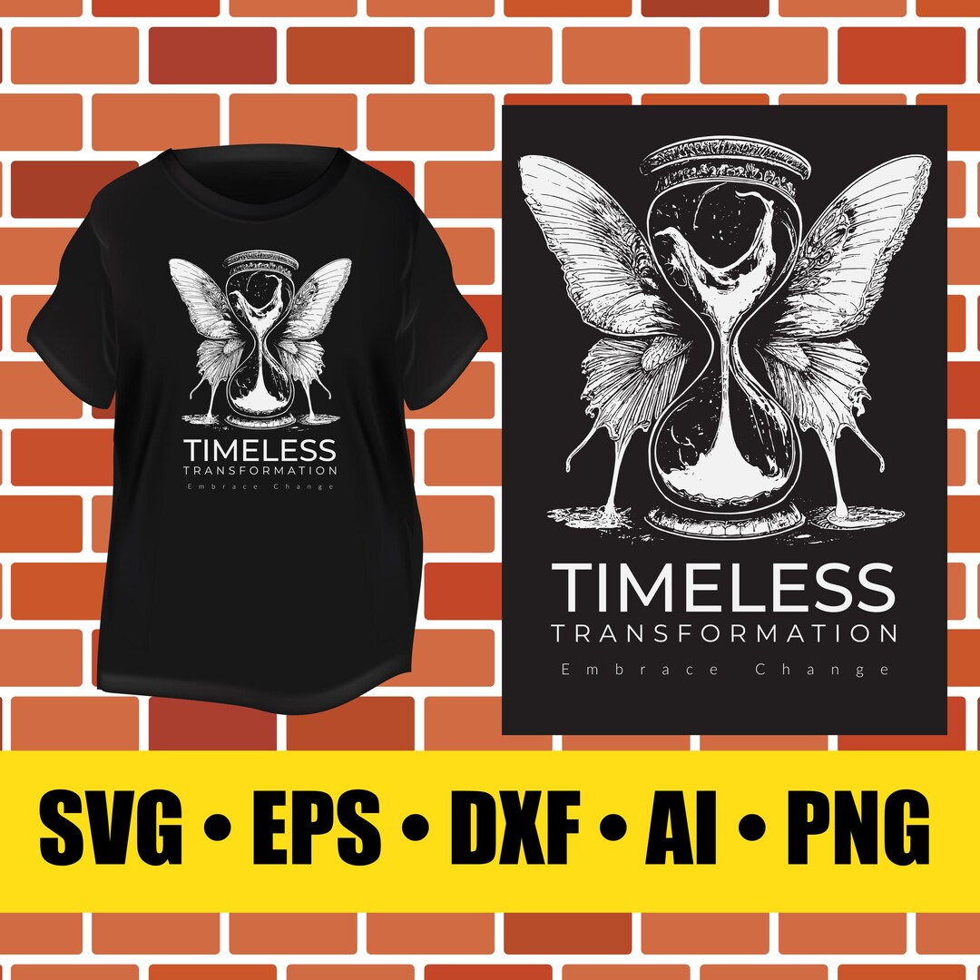 EDITABLE TIMELESS TRANSFORMATION T-shirt Design Vector Templates ...
