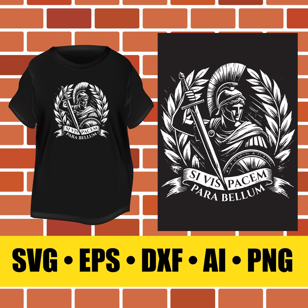 EDITABLE SI VIS PACEM_2 T-shirt Design Vector Templates Transfers Image ...