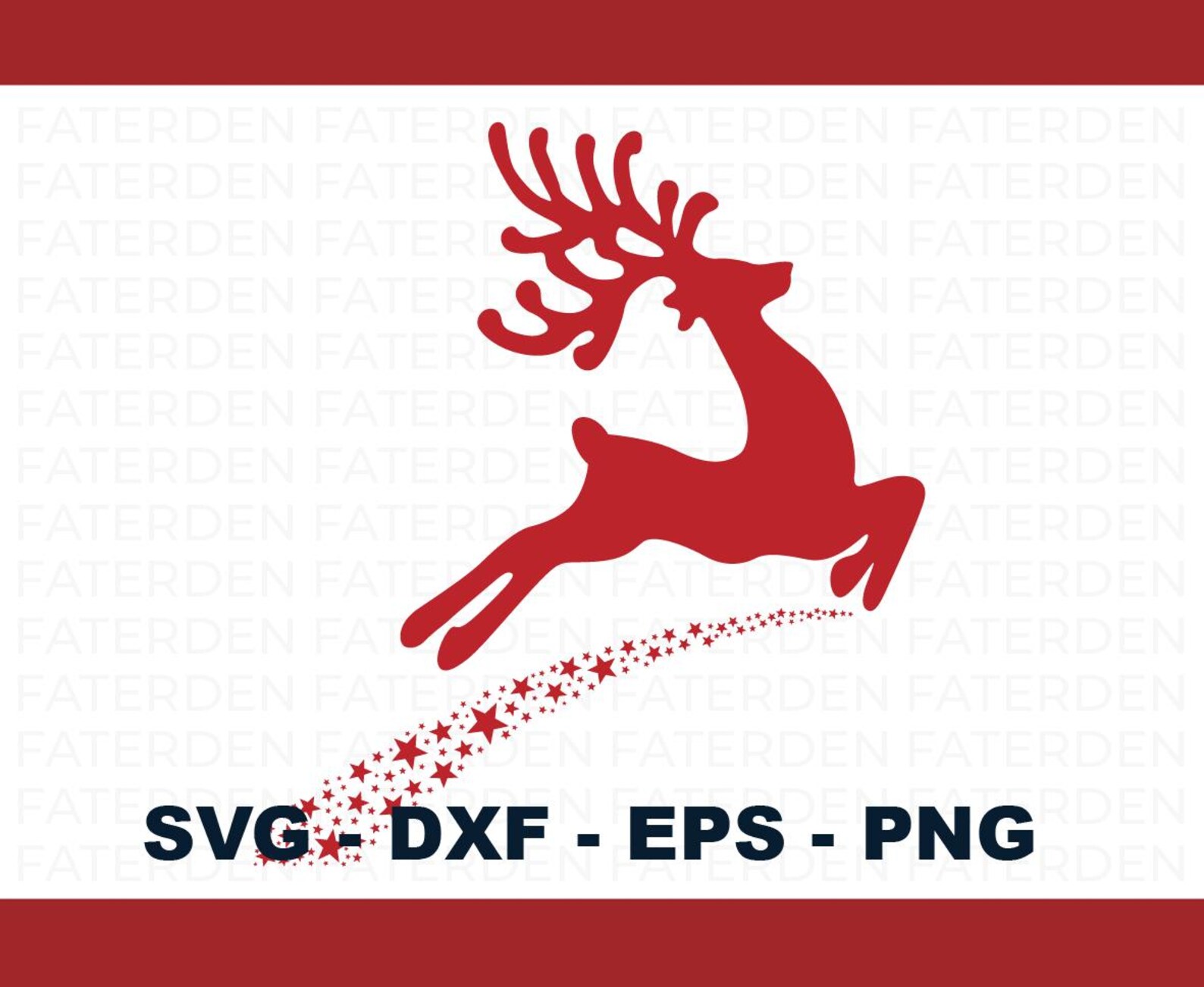 Christmas Deer Svg Instant Download SVG, PNG, Eps, Dxf, Jpg Digital ...