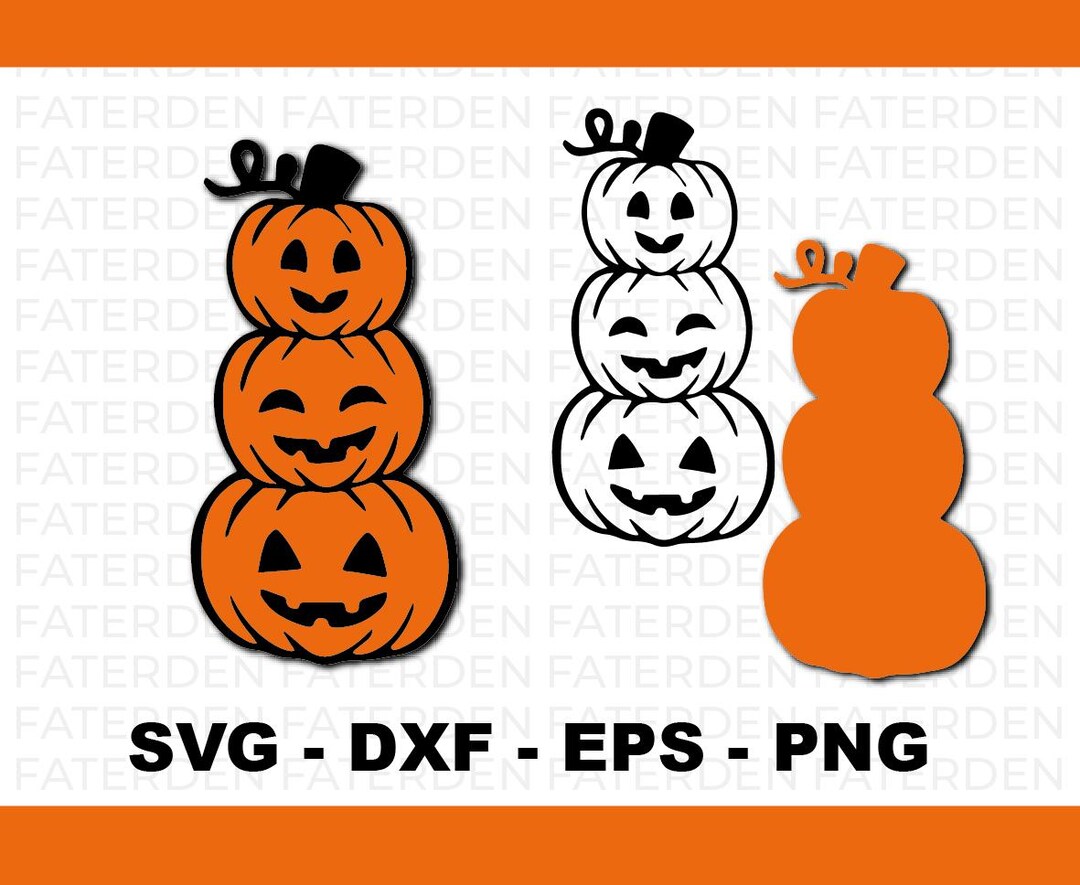 Triple Pumpkin SVG, Cricut Svg, Clipart, Layered SVG, Files for Cricut ...