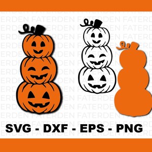 Triple Pumpkin SVG, Cricut Svg, Clipart, Layered SVG, Files for Cricut ...